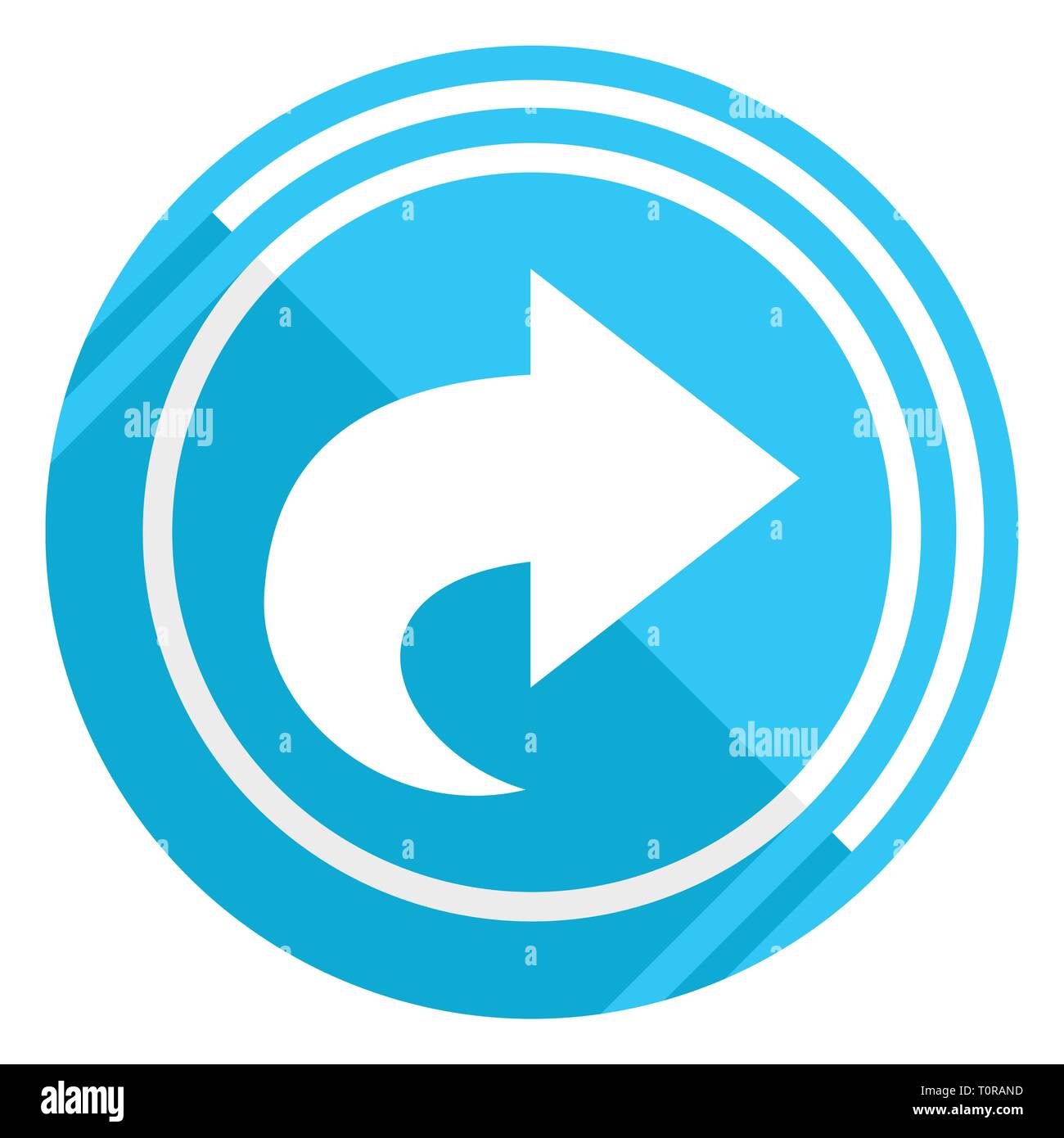 Next flat design blue web icon, easy to edit vector illustration for ...