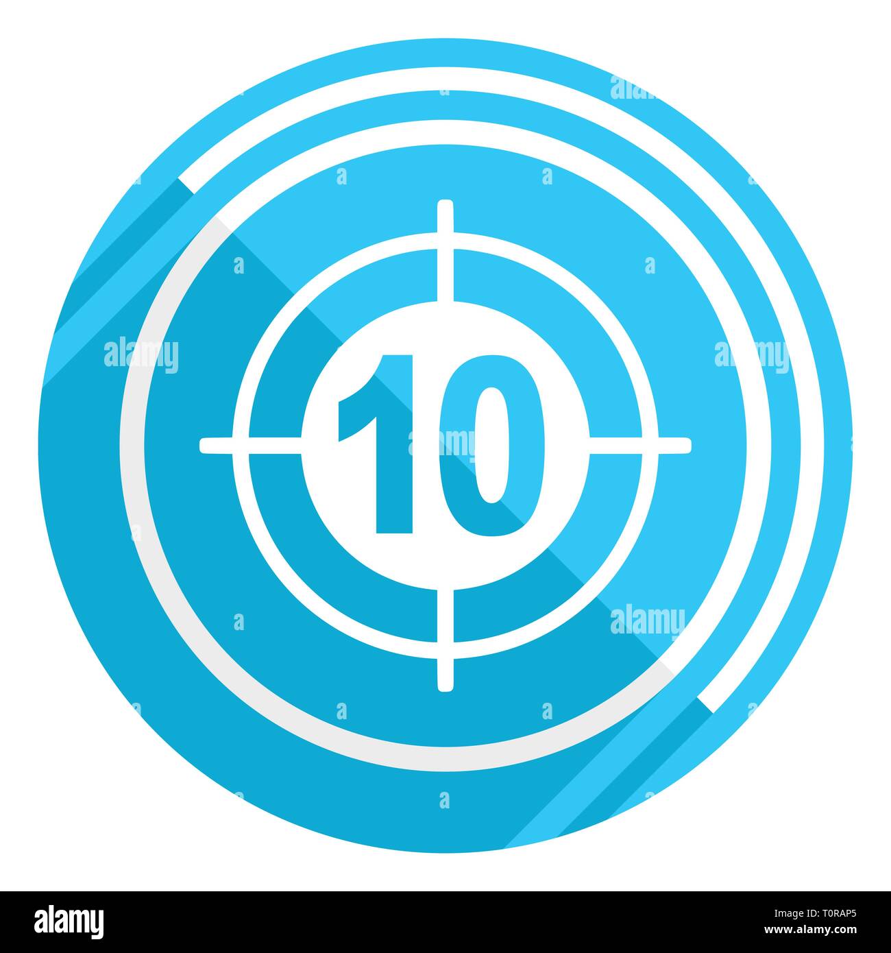 Target flat design blue web icon, easy to edit vector illustration for ...