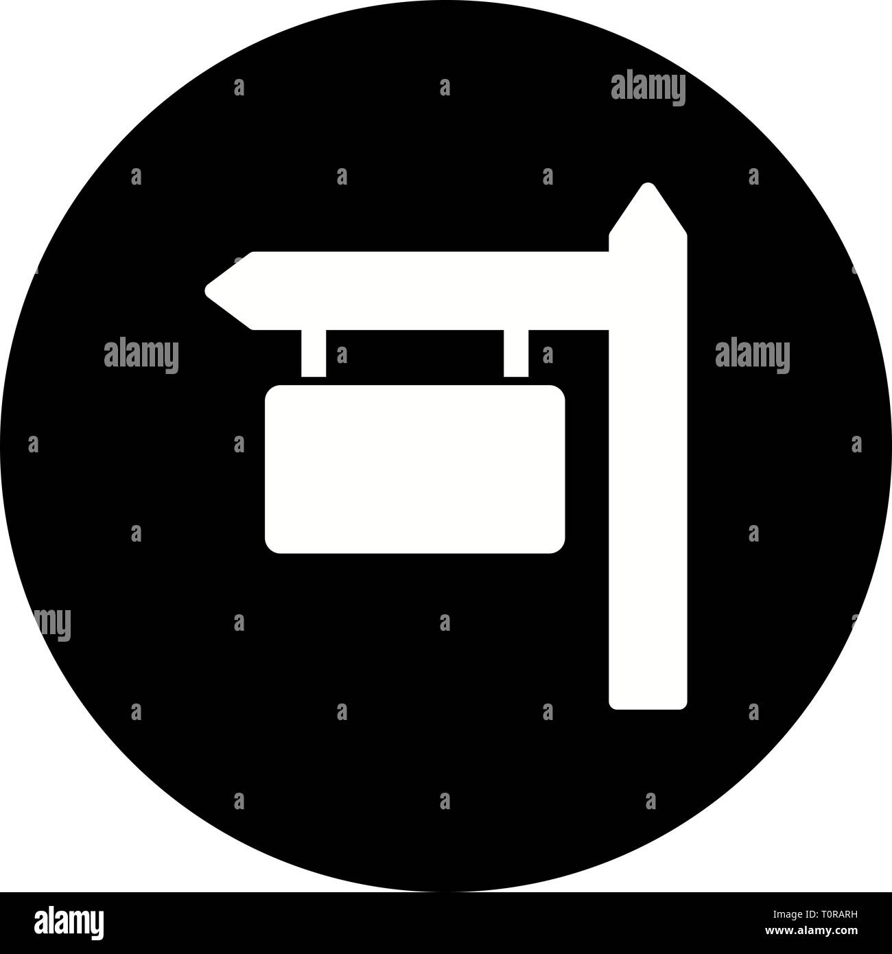 Illustration Sign Board Icon Stock Photo - Alamy