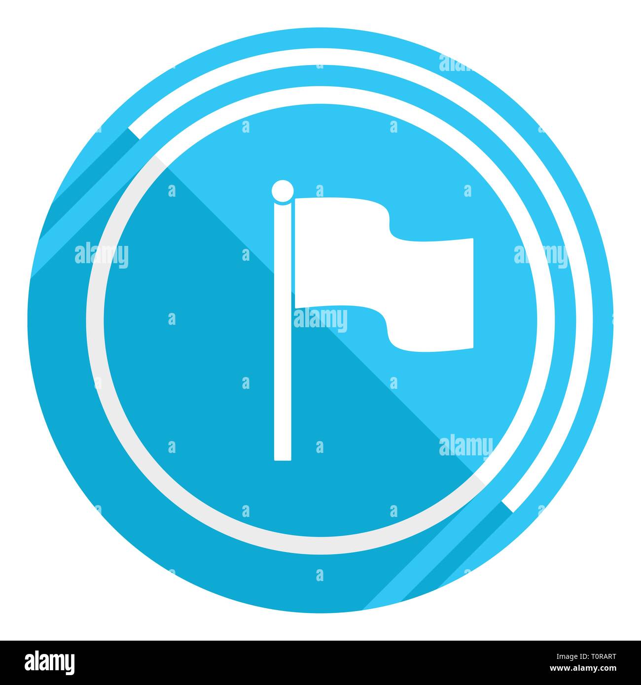 Flag flat design blue web icon, easy to edit vector illustration for ...