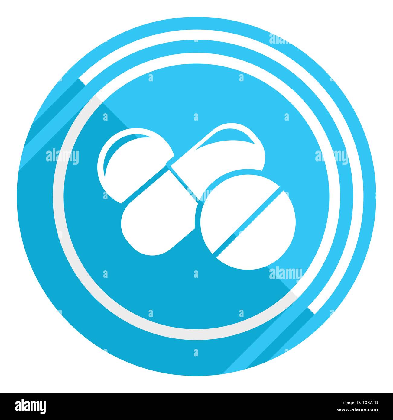Medicine flat design blue web icon, easy to edit vector illustration ...