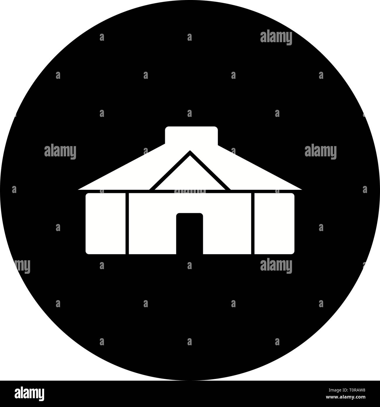 Illustration Yurt Icon Stock Photo - Alamy