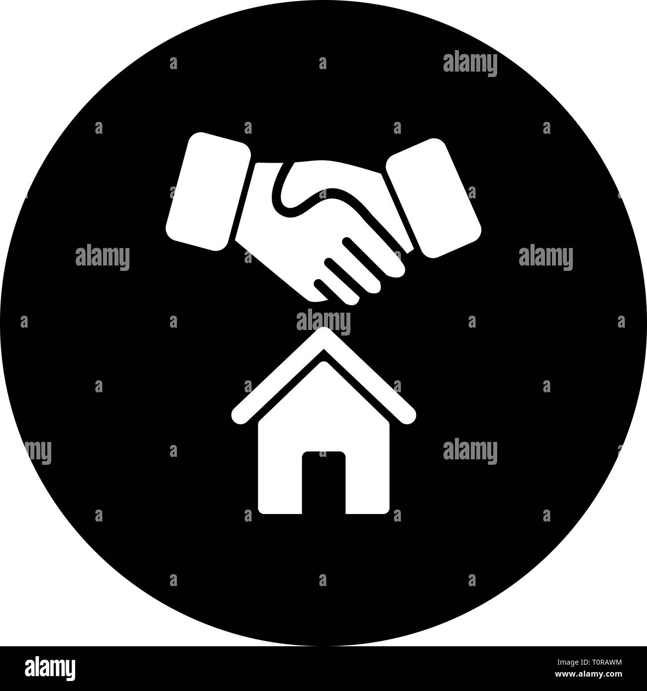 Illustration House Deal Icon Stock Photo - Alamy