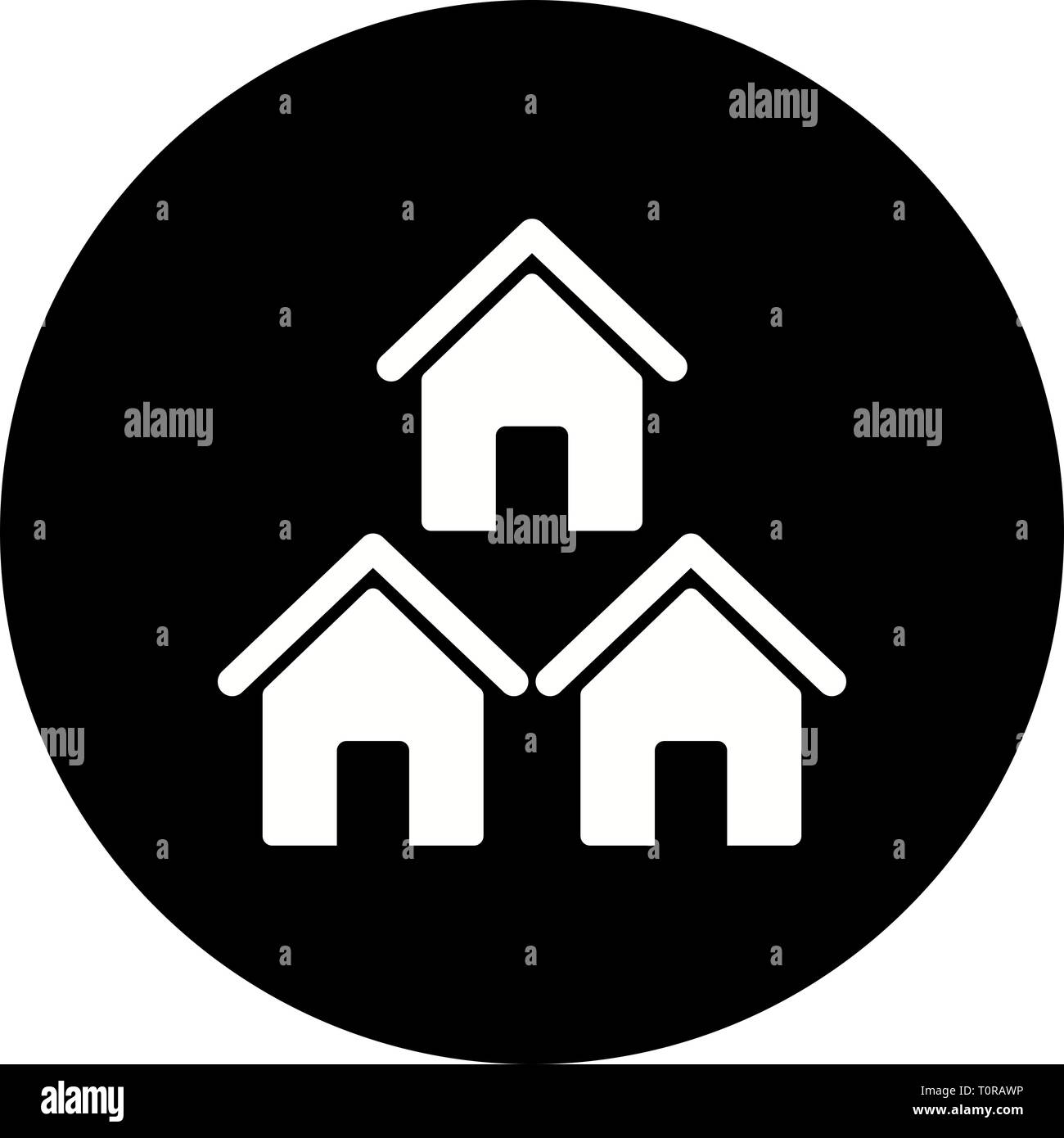 Illustration Neighborhood Icon Stock Photo - Alamy