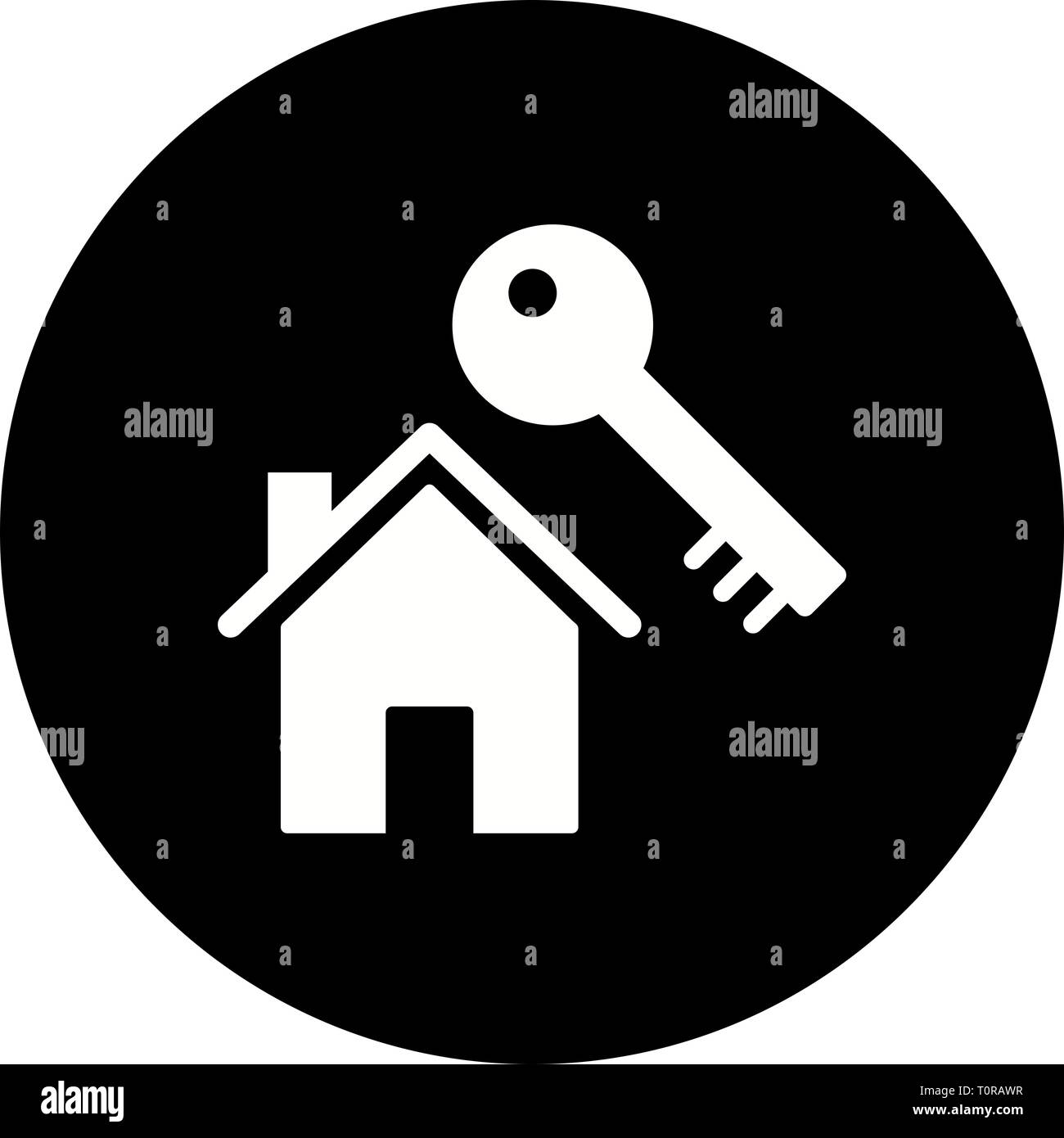 Illustration House Key Icon Stock Photo - Alamy