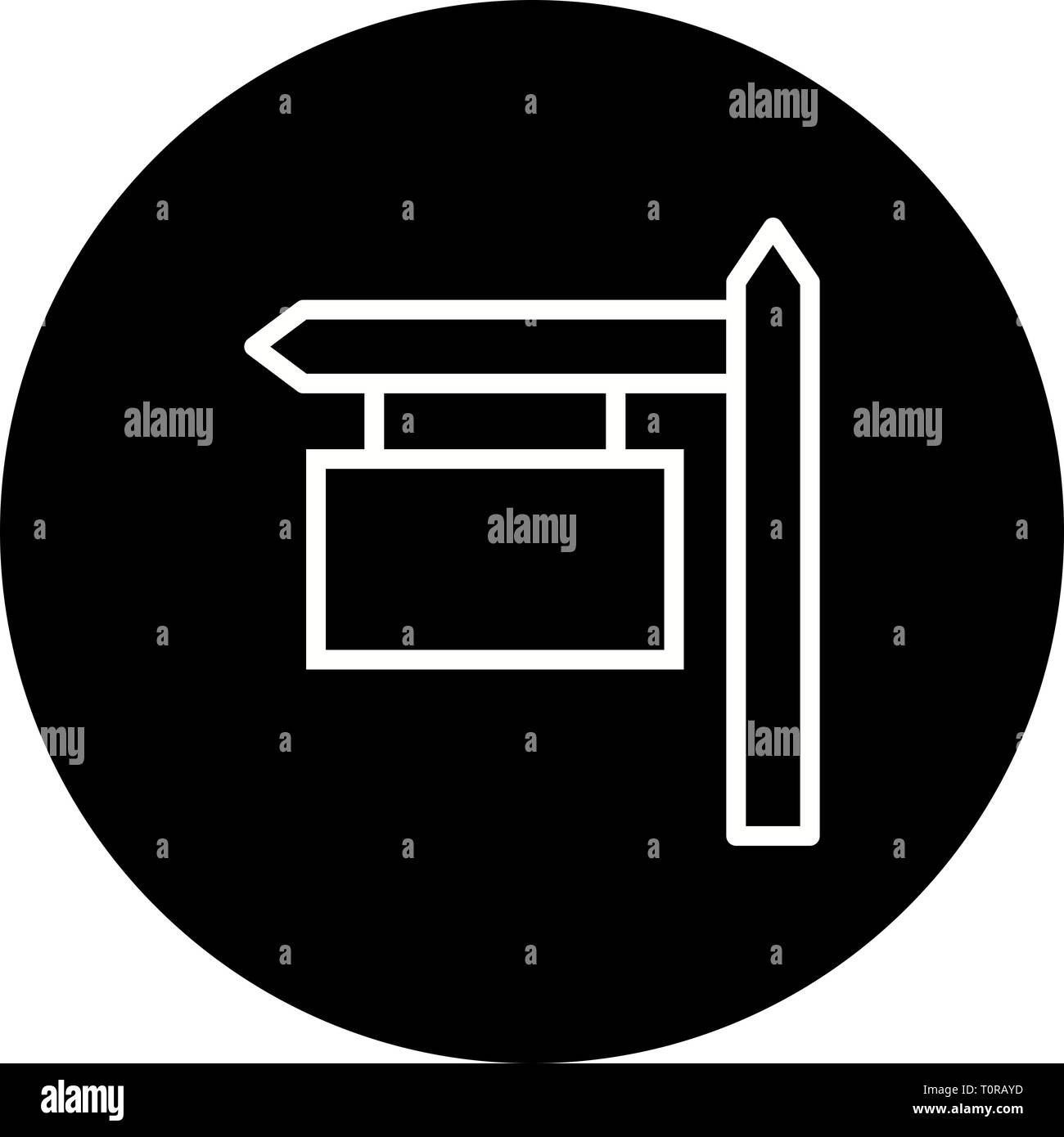 Illustration Sign Board Icon Stock Photo - Alamy