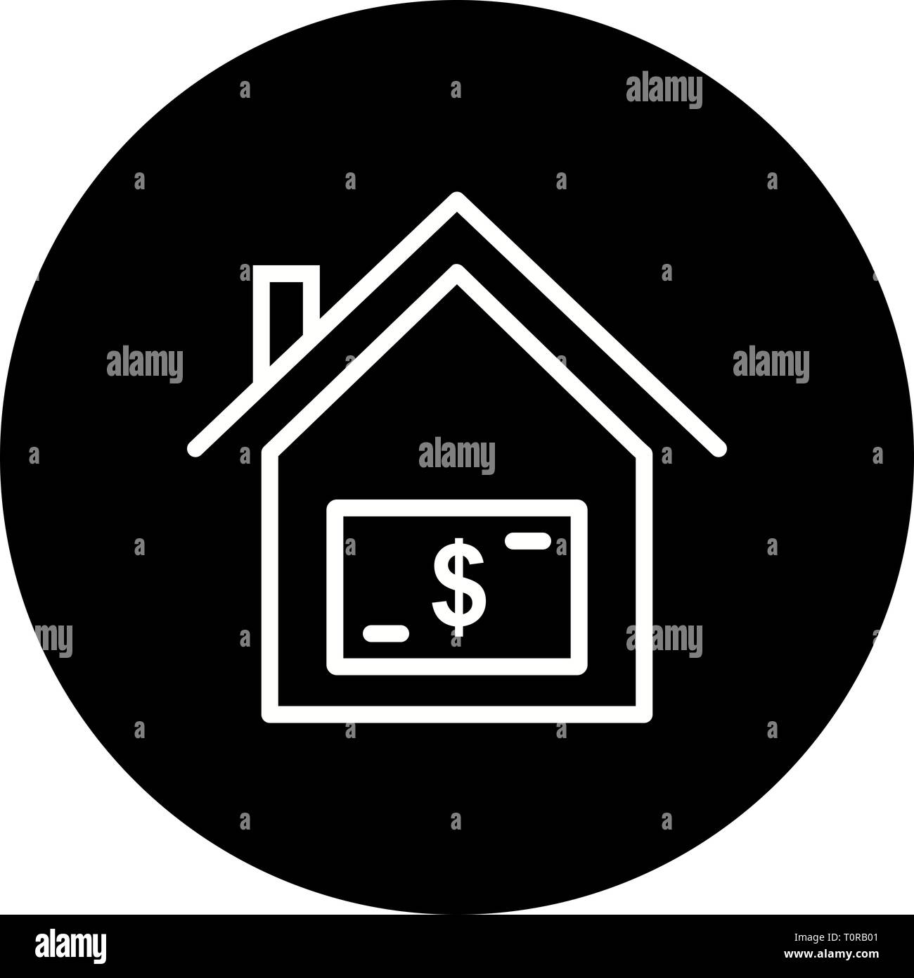 Illustration House Price Icon Stock Photo - Alamy