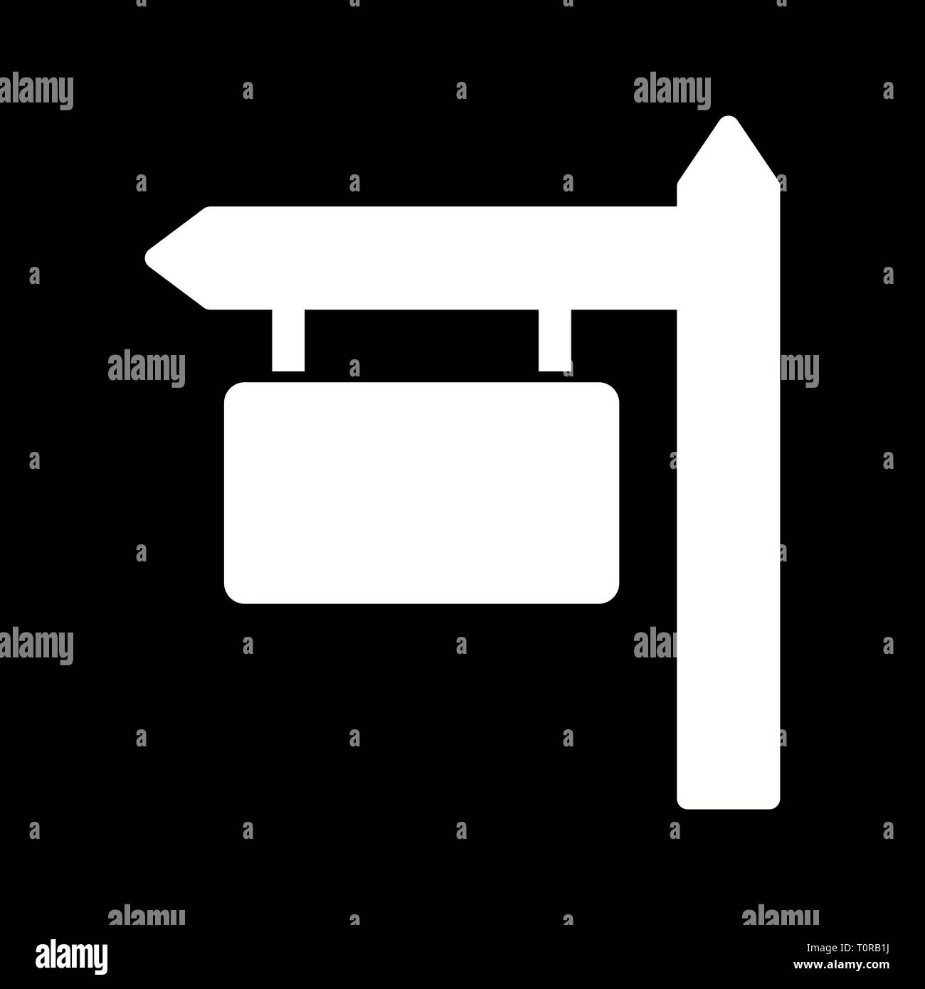 Illustration Sign Board Icon Stock Photo - Alamy