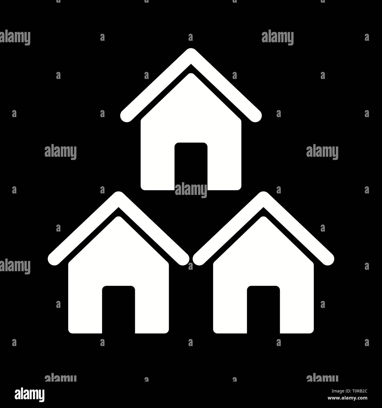 Illustration Neighborhood Icon Stock Photo - Alamy