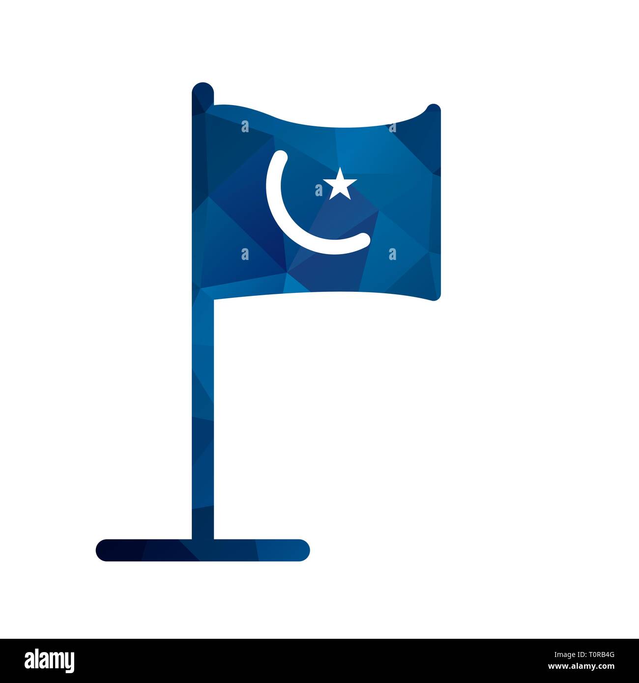 Illustration Islamic Flag Icon Stock Photo - Alamy