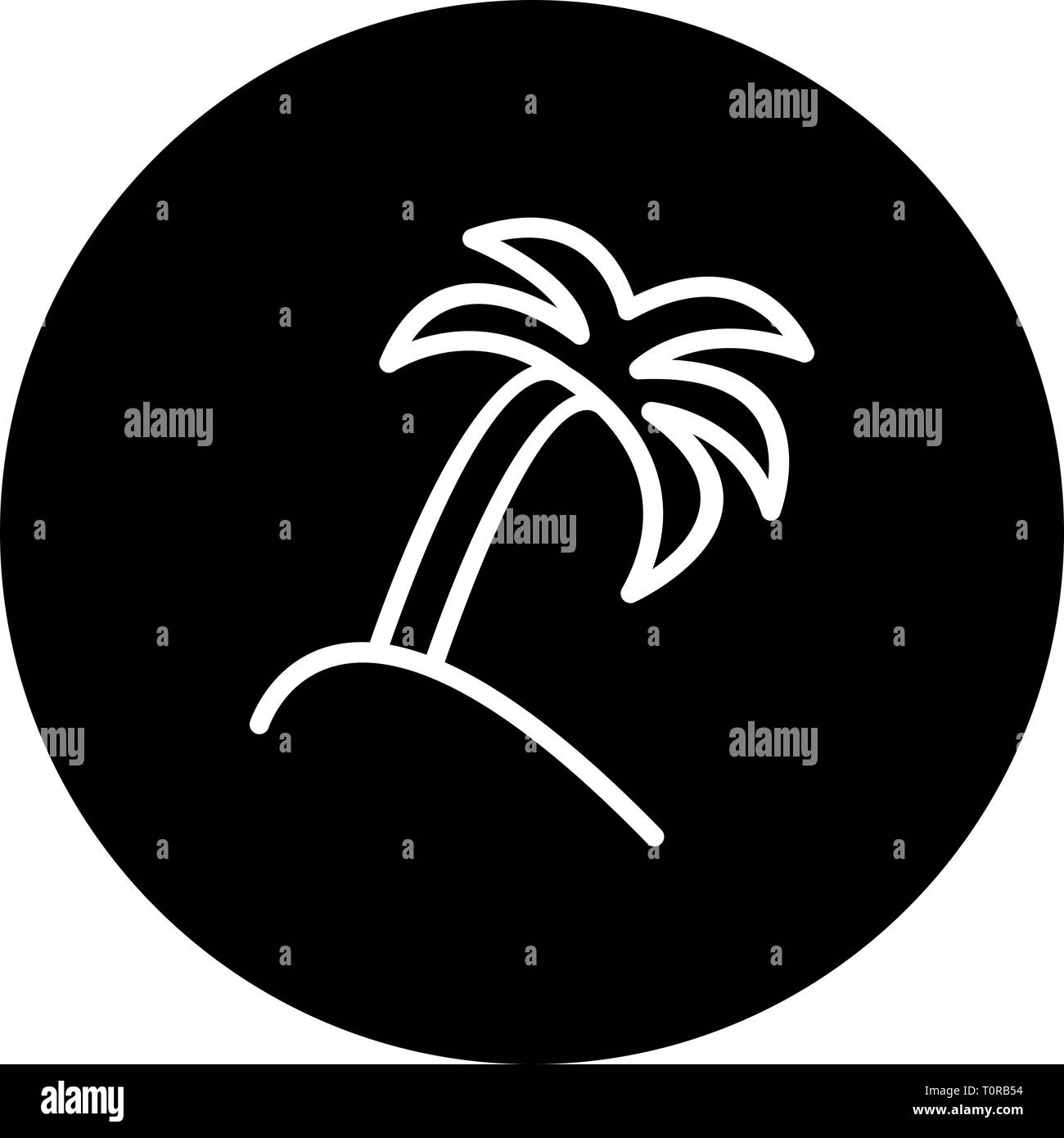 Illustration Palm Tree Icon Stock Photo - Alamy