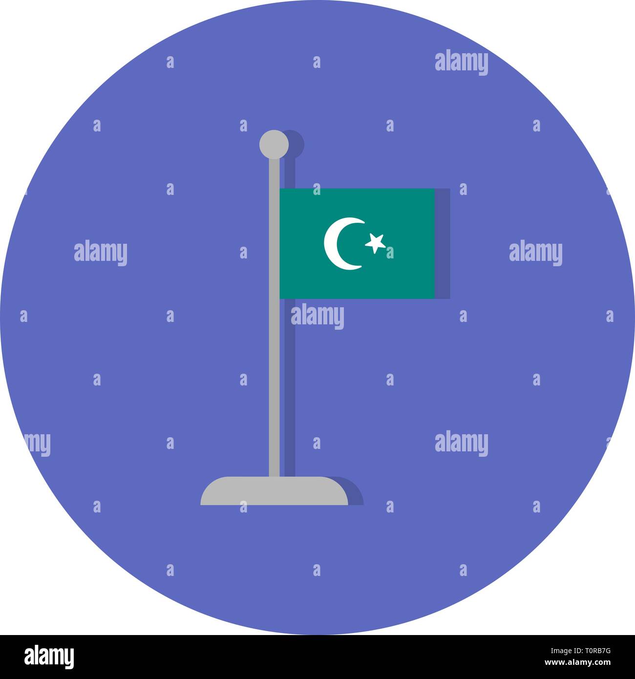 Illustration Islamic Flag Icon Stock Photo - Alamy