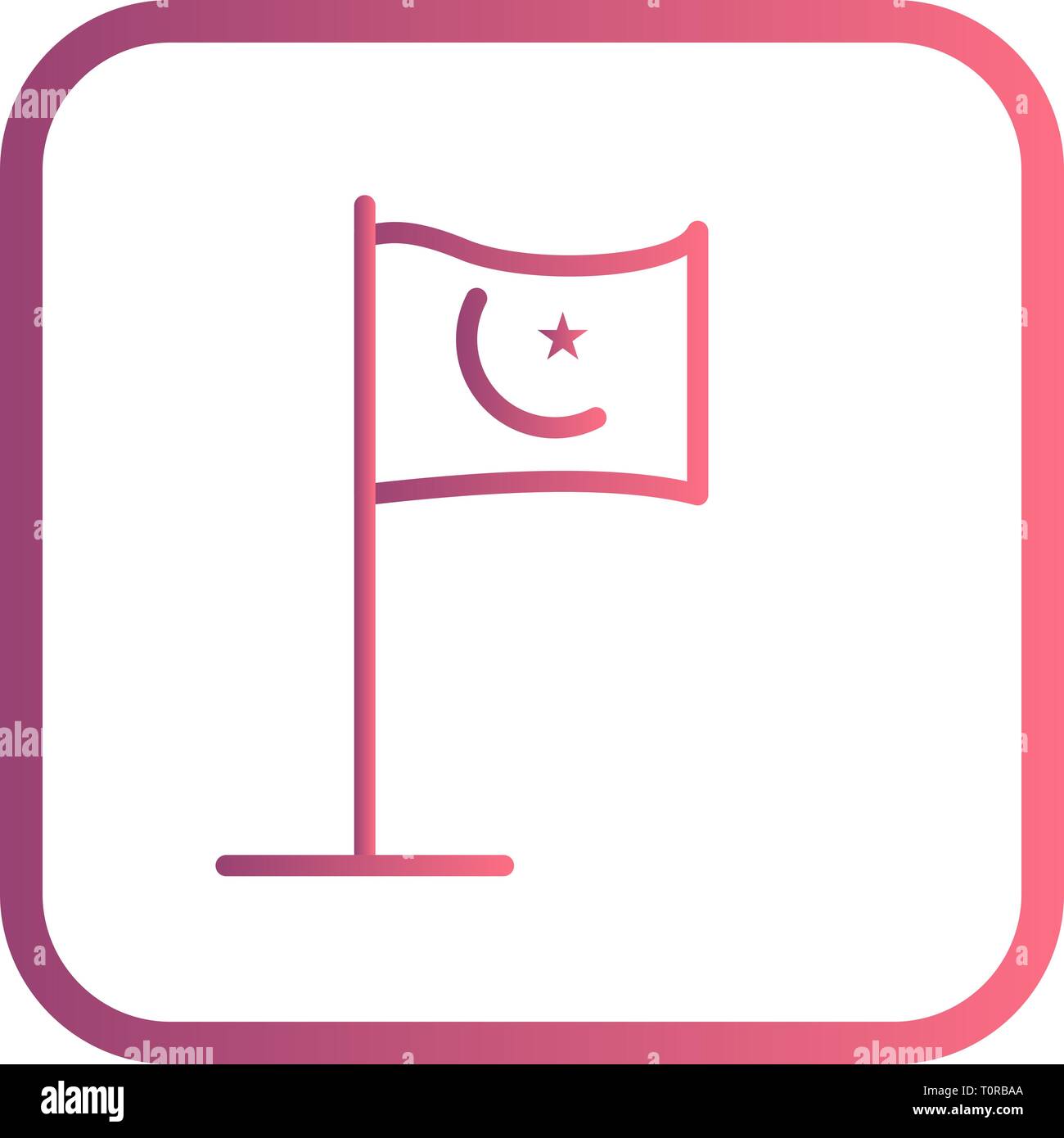 Illustration Islamic Flag Icon Stock Photo - Alamy