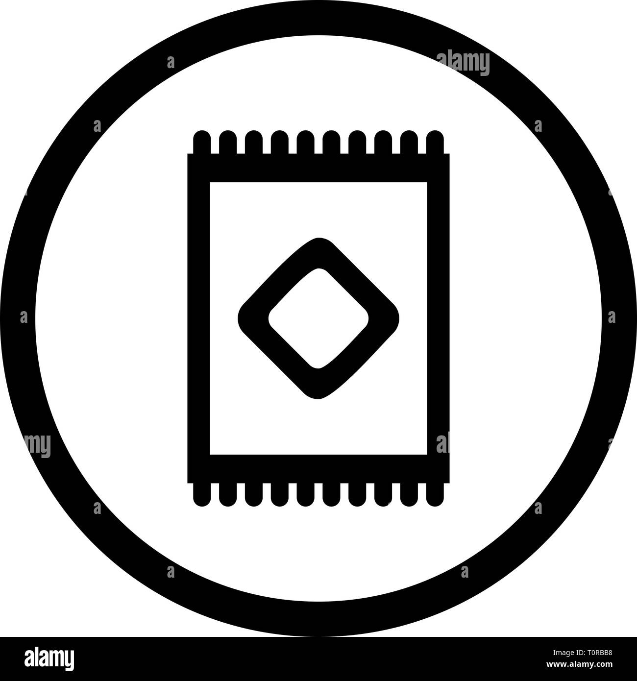 Illustration Rug Icon Stock Photo - Alamy