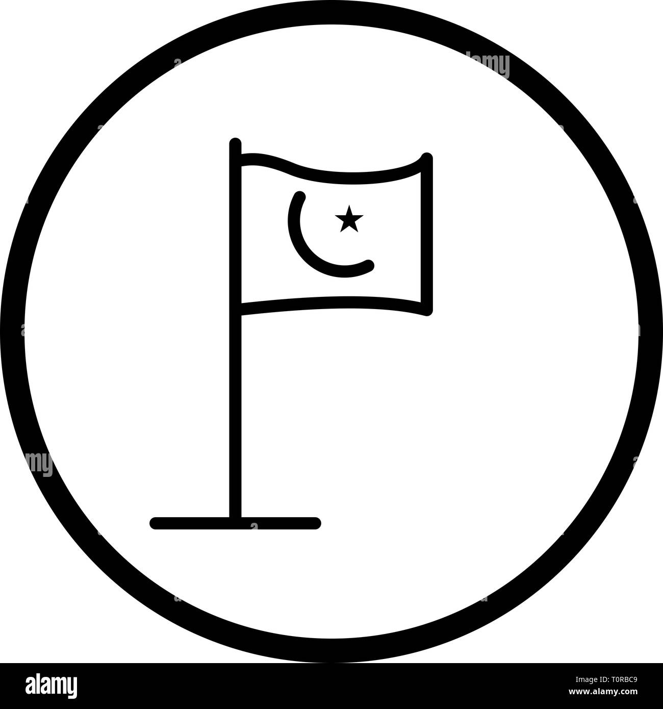 Illustration Islamic Flag Icon Stock Photo - Alamy