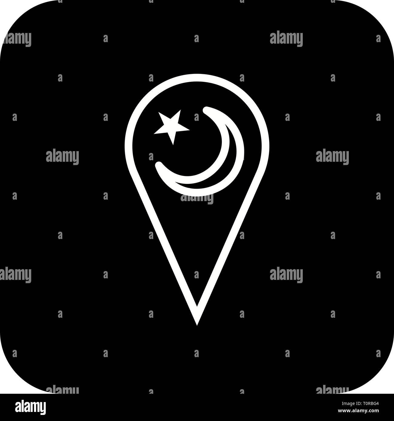 Illustration Minarat Icon Stock Photo - Alamy