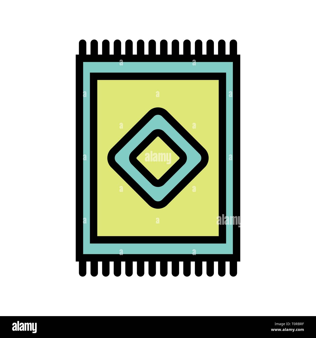 Illustration Rug Icon Stock Photo - Alamy