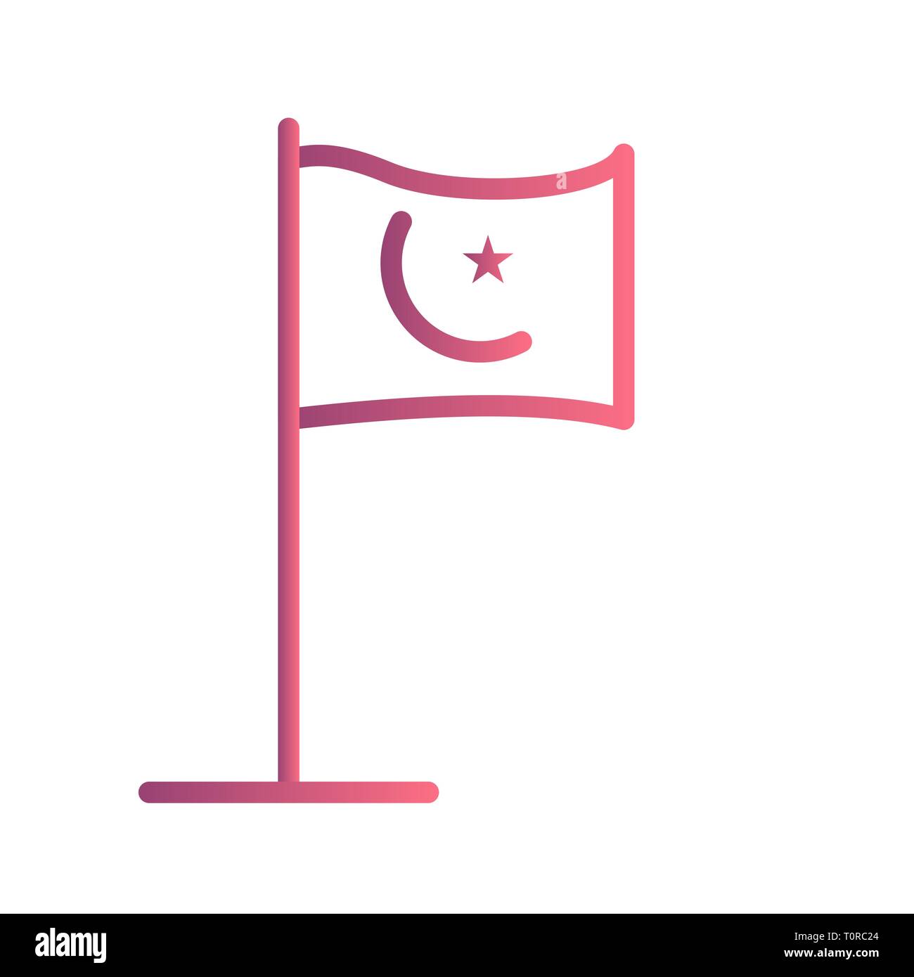 Illustration Islamic Flag Icon Stock Photo - Alamy