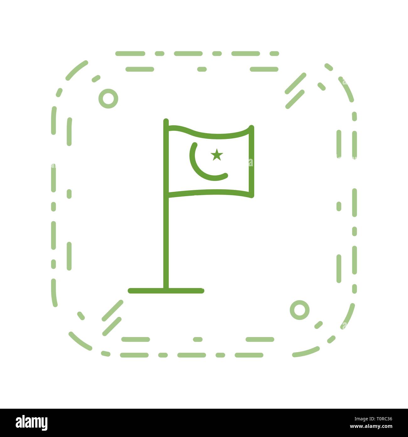 Illustration Islamic Flag Icon Stock Photo - Alamy