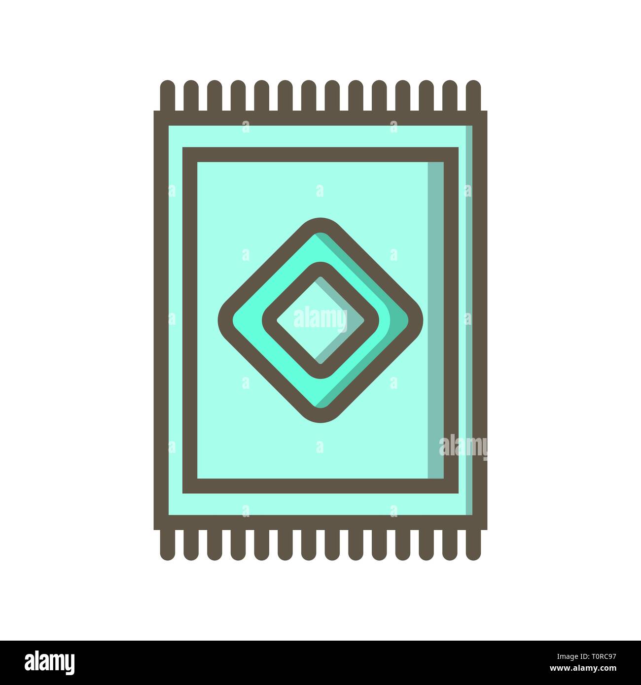 Illustration Rug Icon Stock Photo - Alamy
