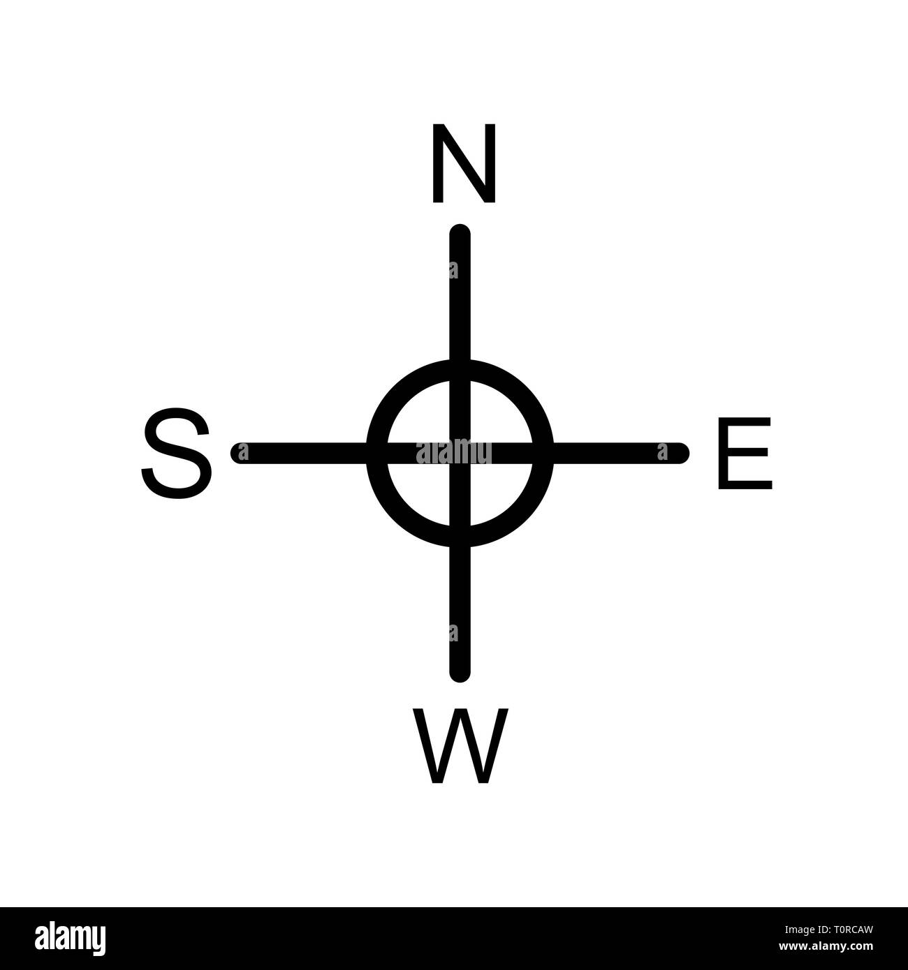 Illustration Direction Icon Stock Photo - Alamy