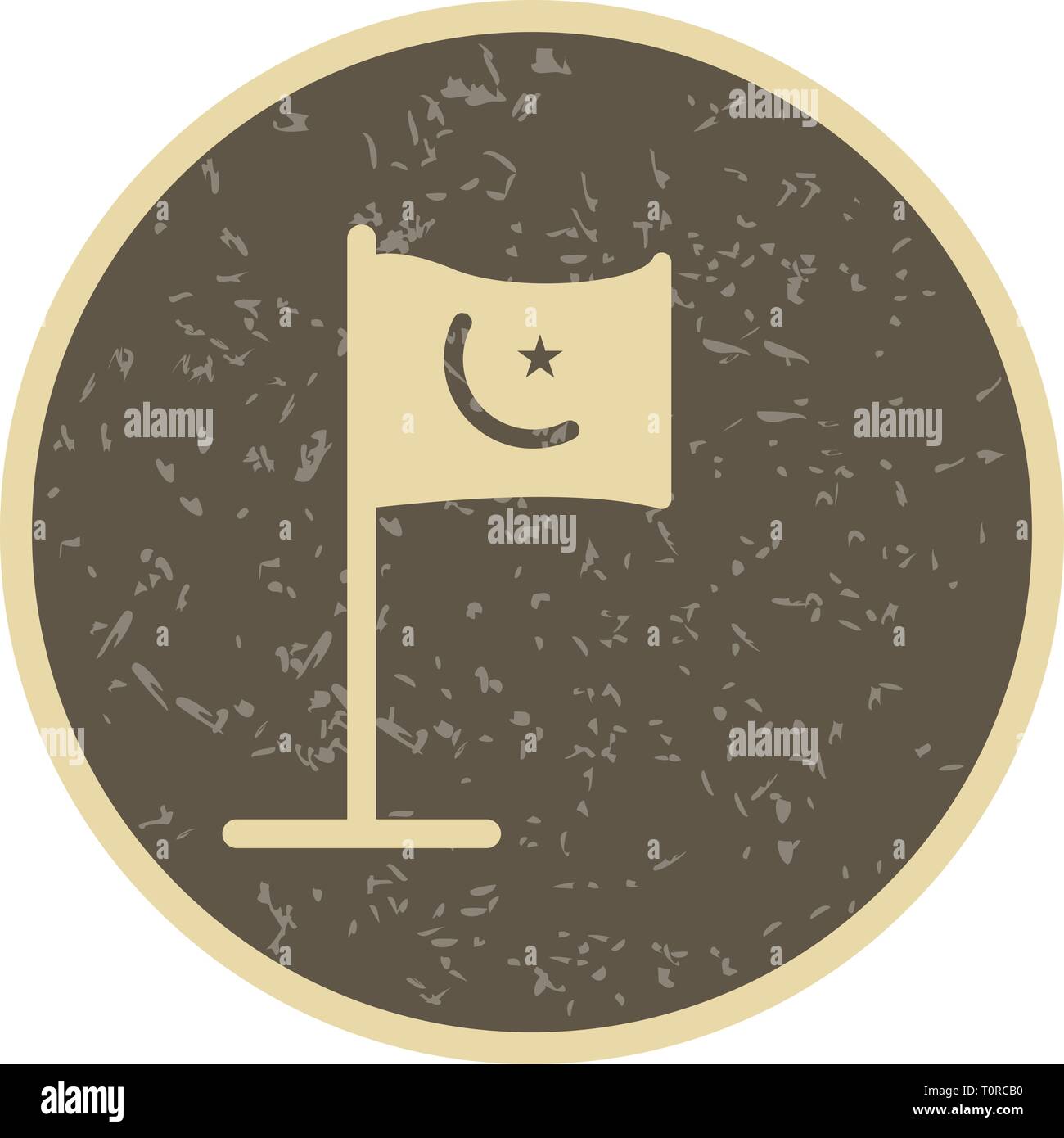 Illustration Islamic Flag Icon Stock Photo - Alamy