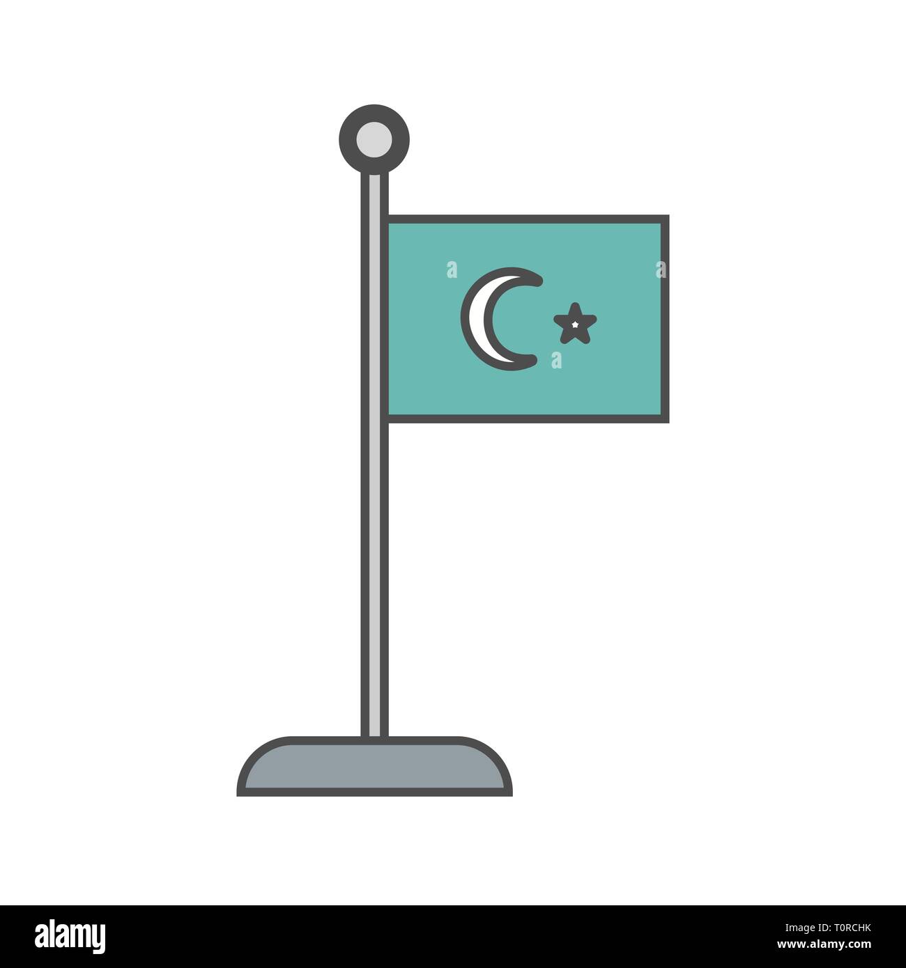 Illustration Islamic Flag Icon Stock Photo - Alamy