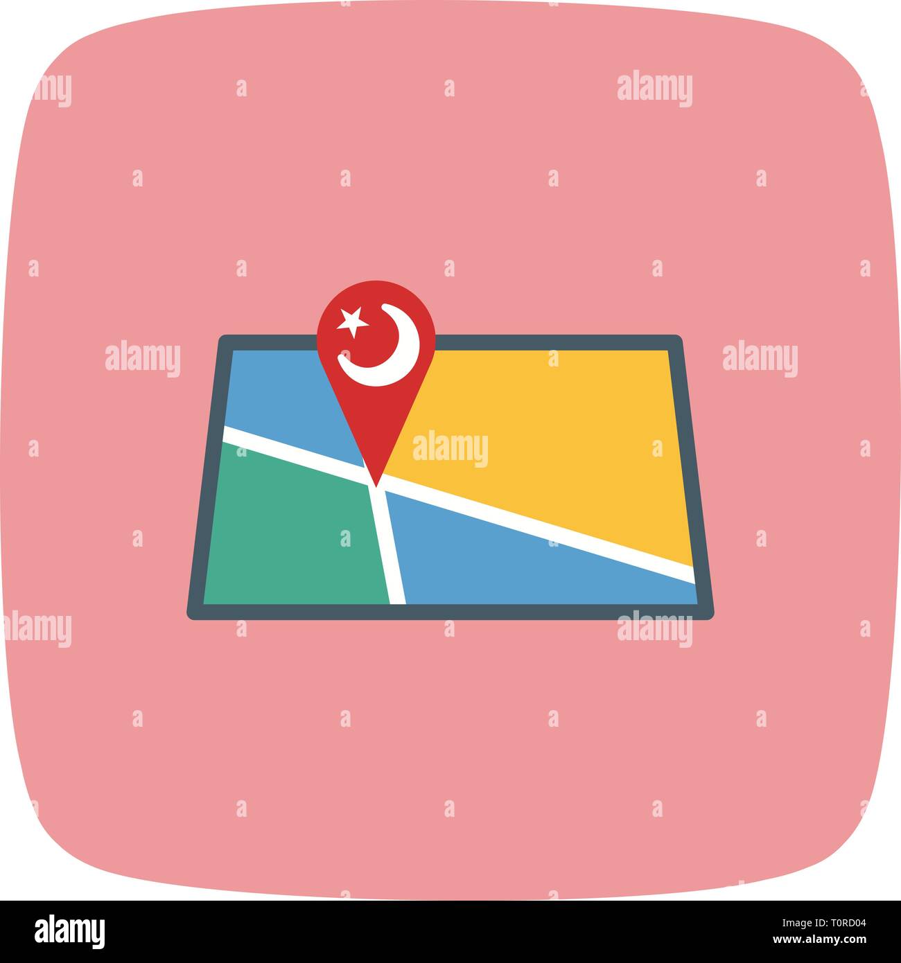 Illustration Minarat Icon Stock Photo - Alamy