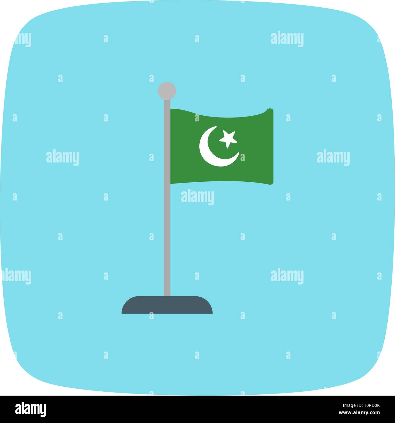 Illustration Islamic Flag Icon Stock Photo - Alamy