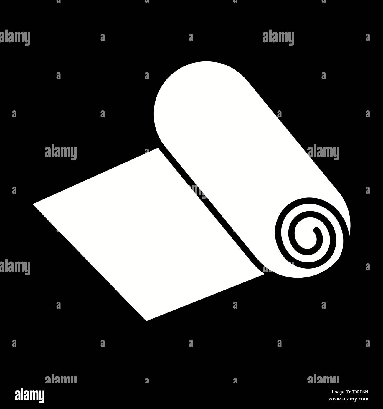 Illustration Paper Roll Icon Stock Photo - Alamy