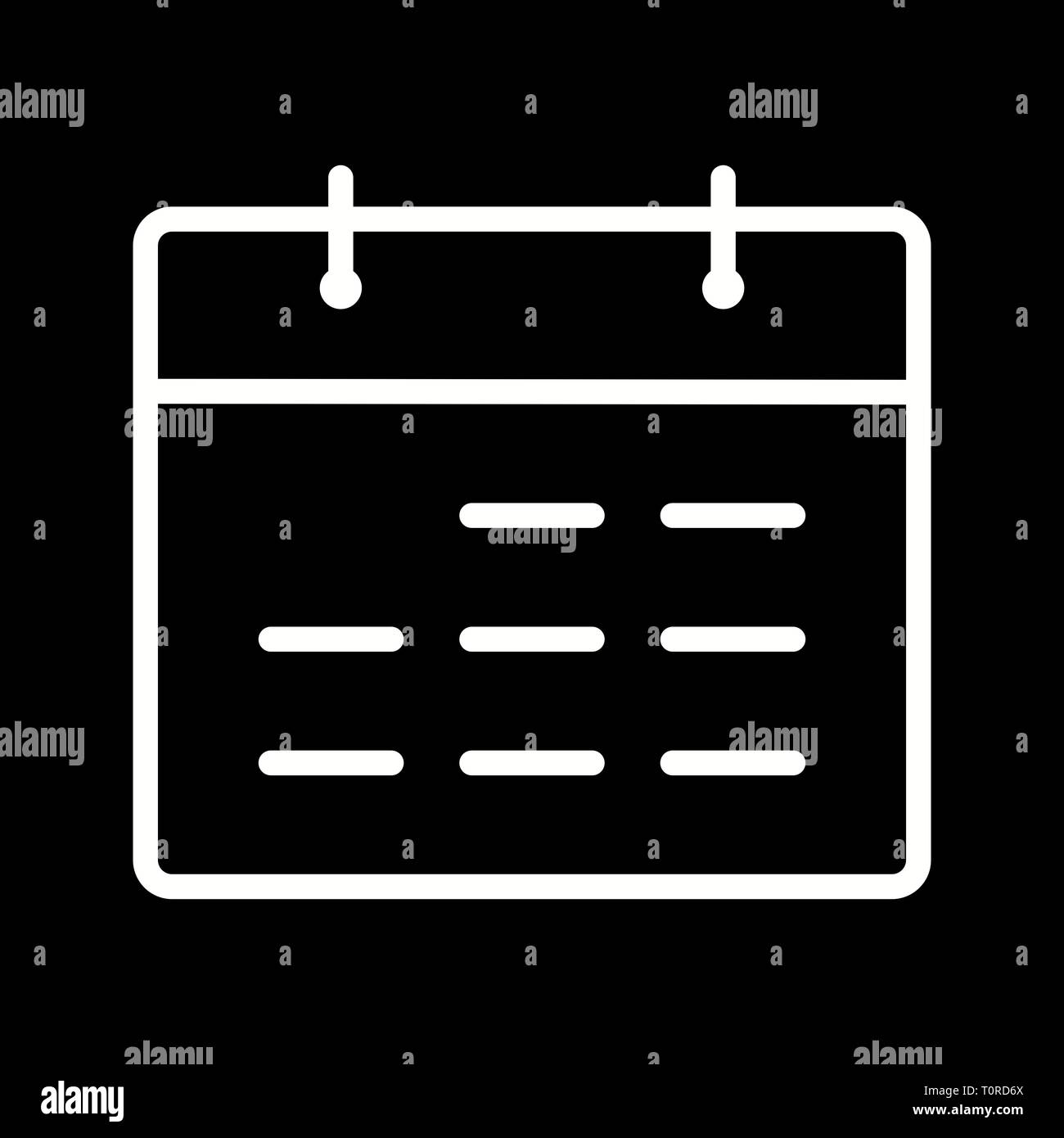 Illustration Calendar Icon Stock Photo - Alamy