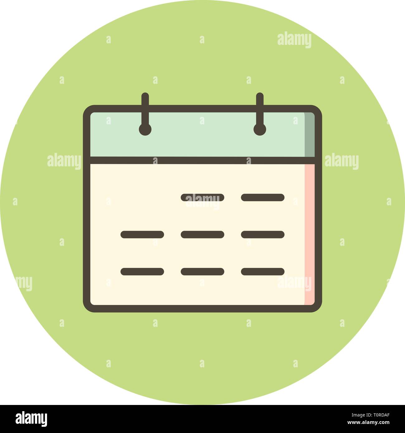 Illustration Calendar Icon Stock Photo - Alamy