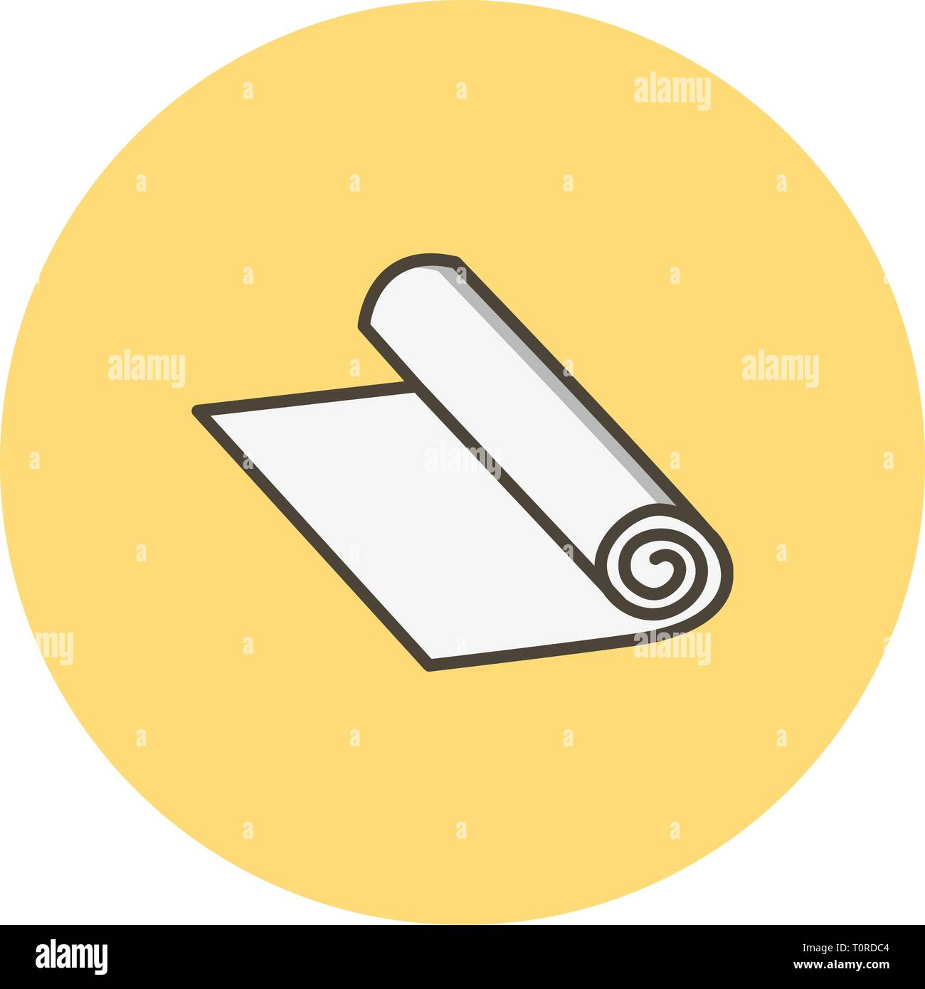 Illustration Paper Roll Icon Stock Photo - Alamy