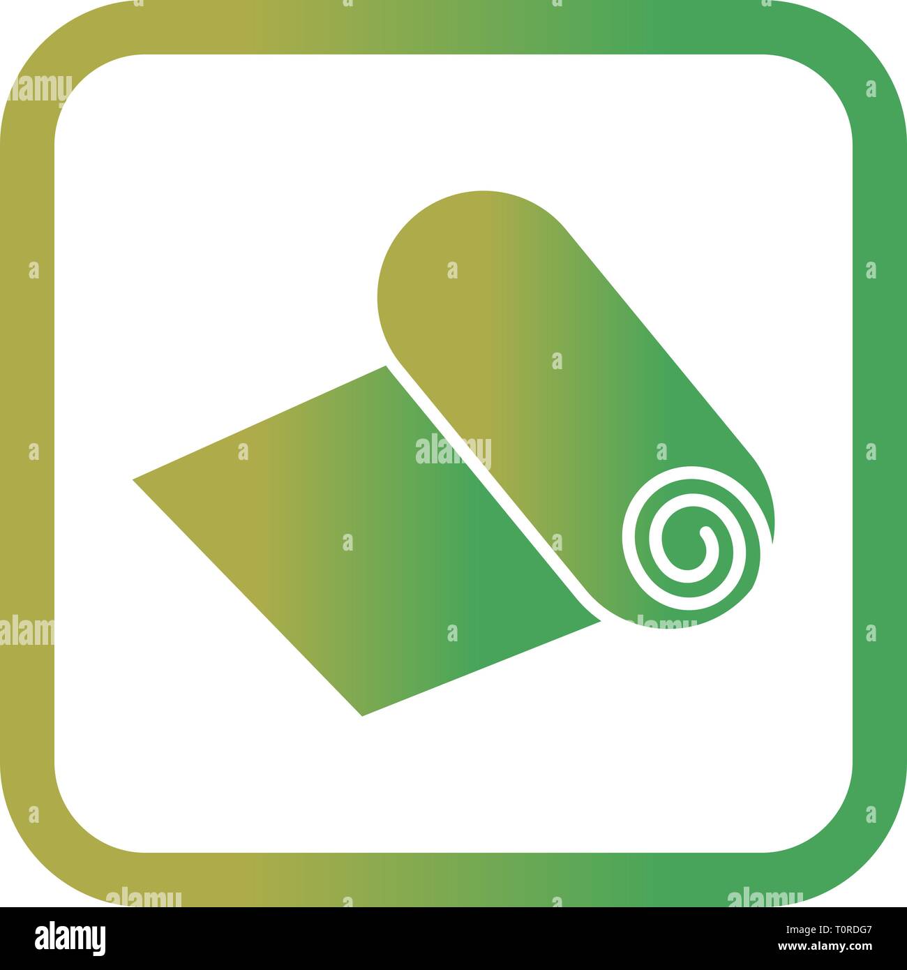 Illustration Paper Roll Icon Stock Photo - Alamy