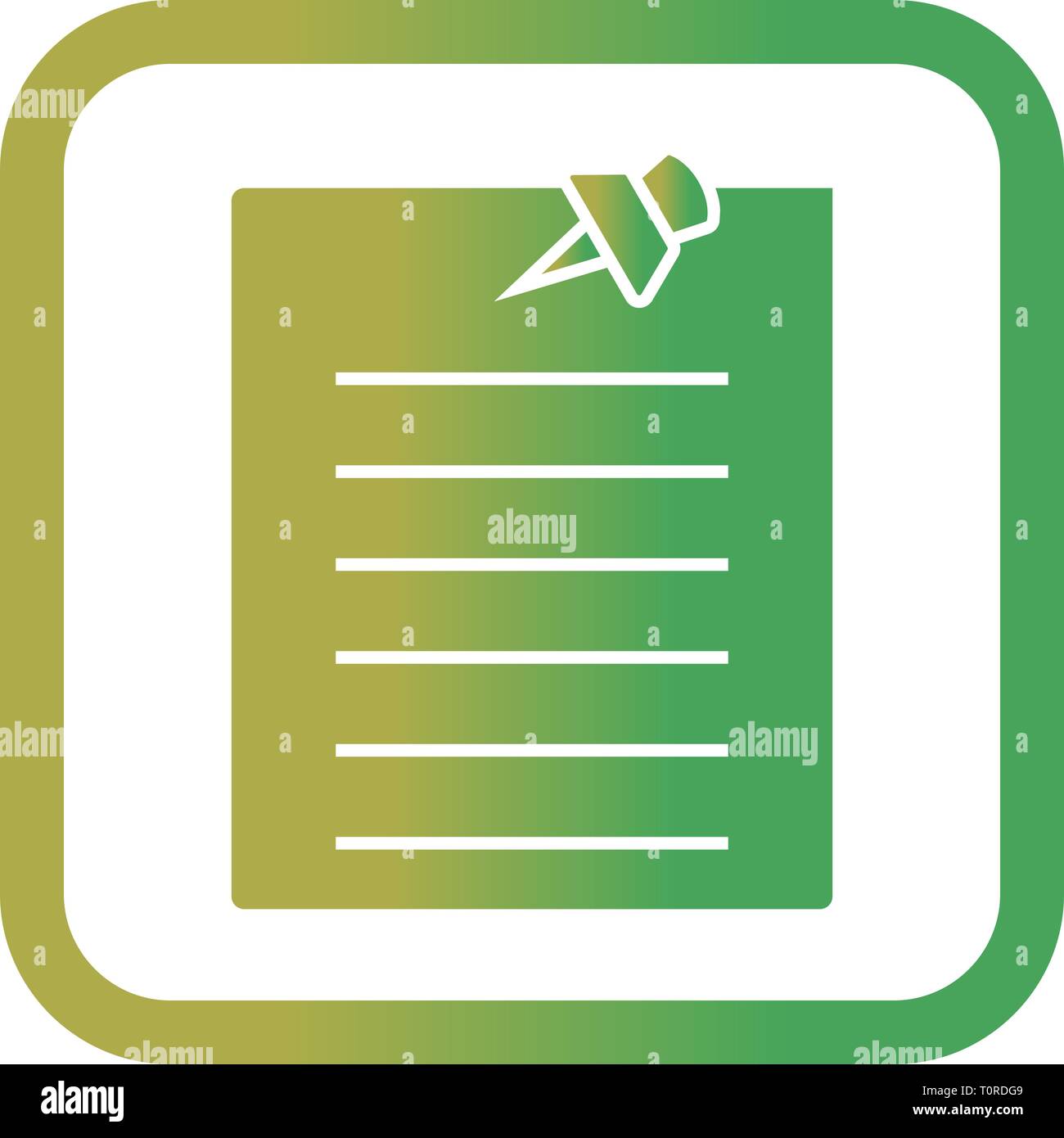 Illustration Post it Icon Stock Photo - Alamy