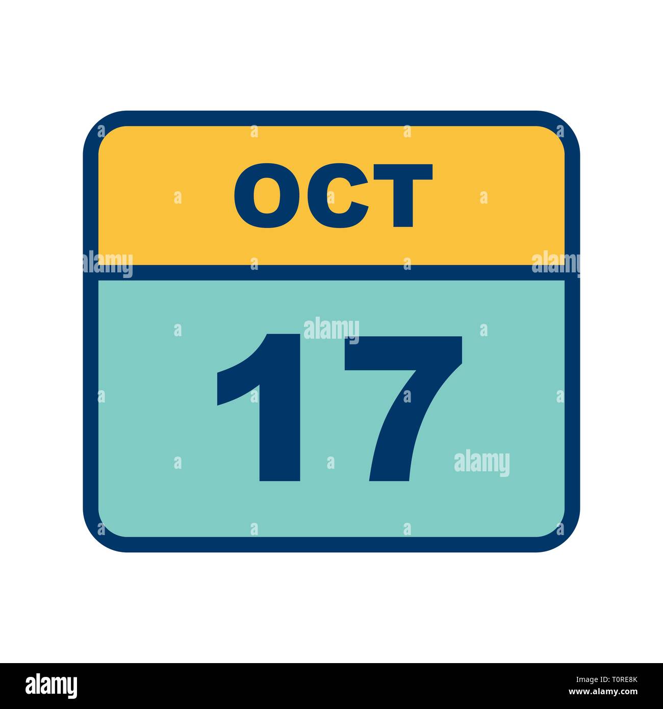 October 17th Date on a Single Day Calendar Stock Photo - Alamy