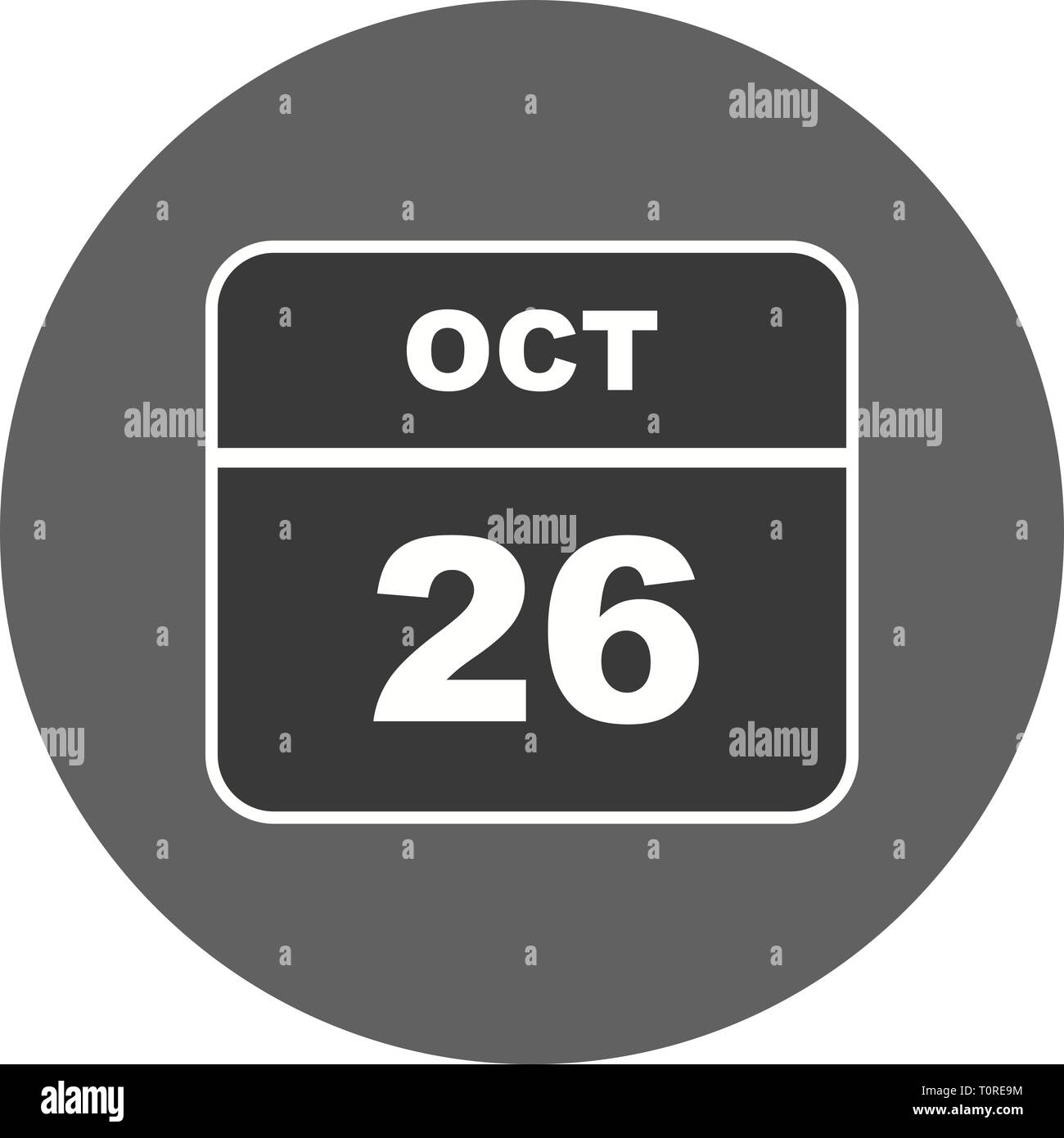 October 26th Date on a Single Day Calendar Stock Photo - Alamy