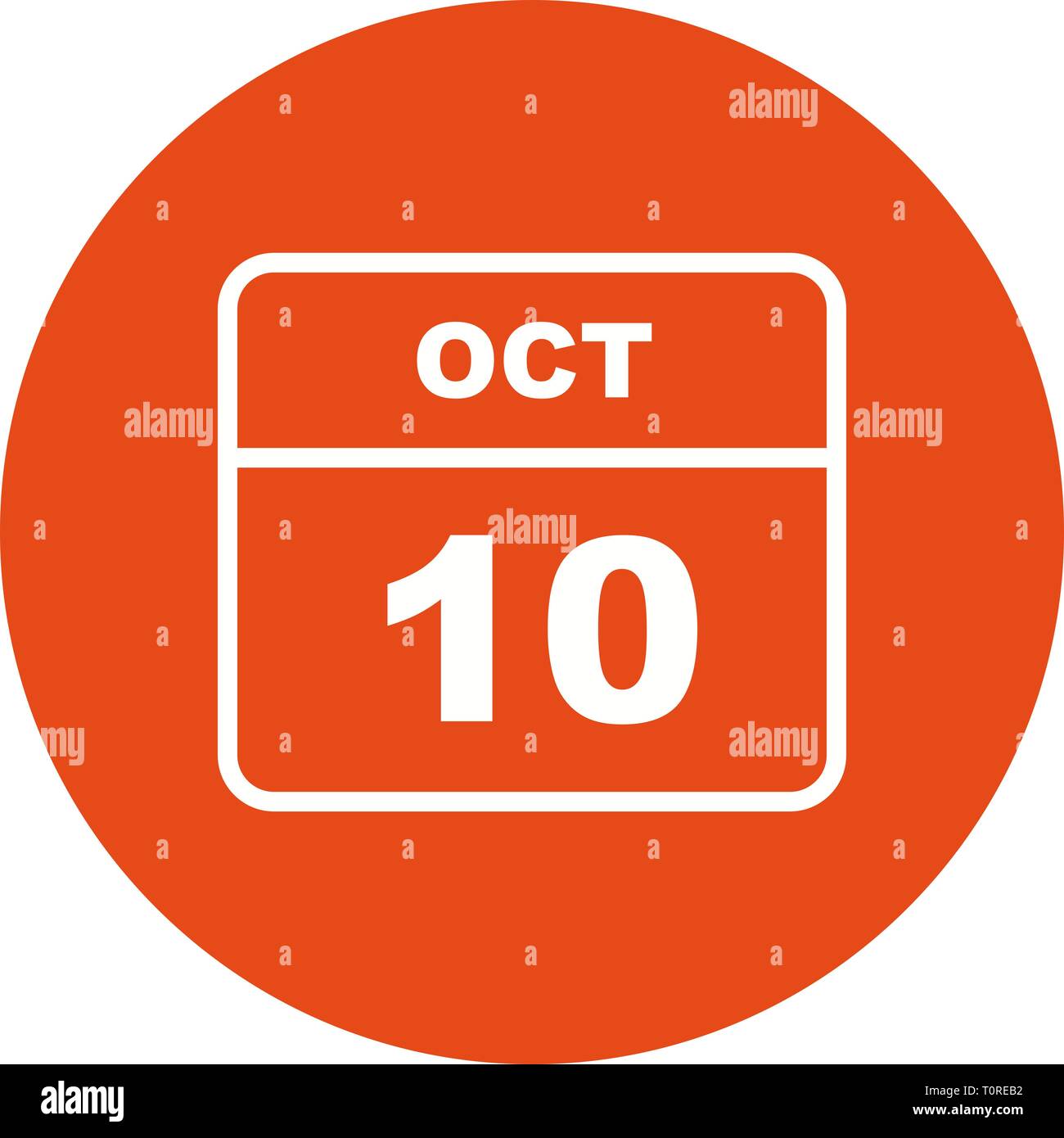 10 october calendar icon hi-res stock photography and images - Alamy