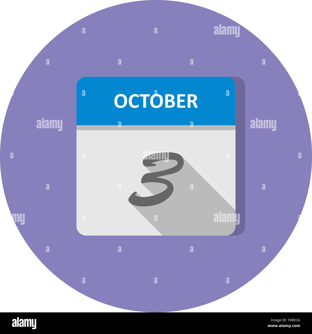 October 3rd Date on a Single Day Calendar Stock Photo - Alamy
