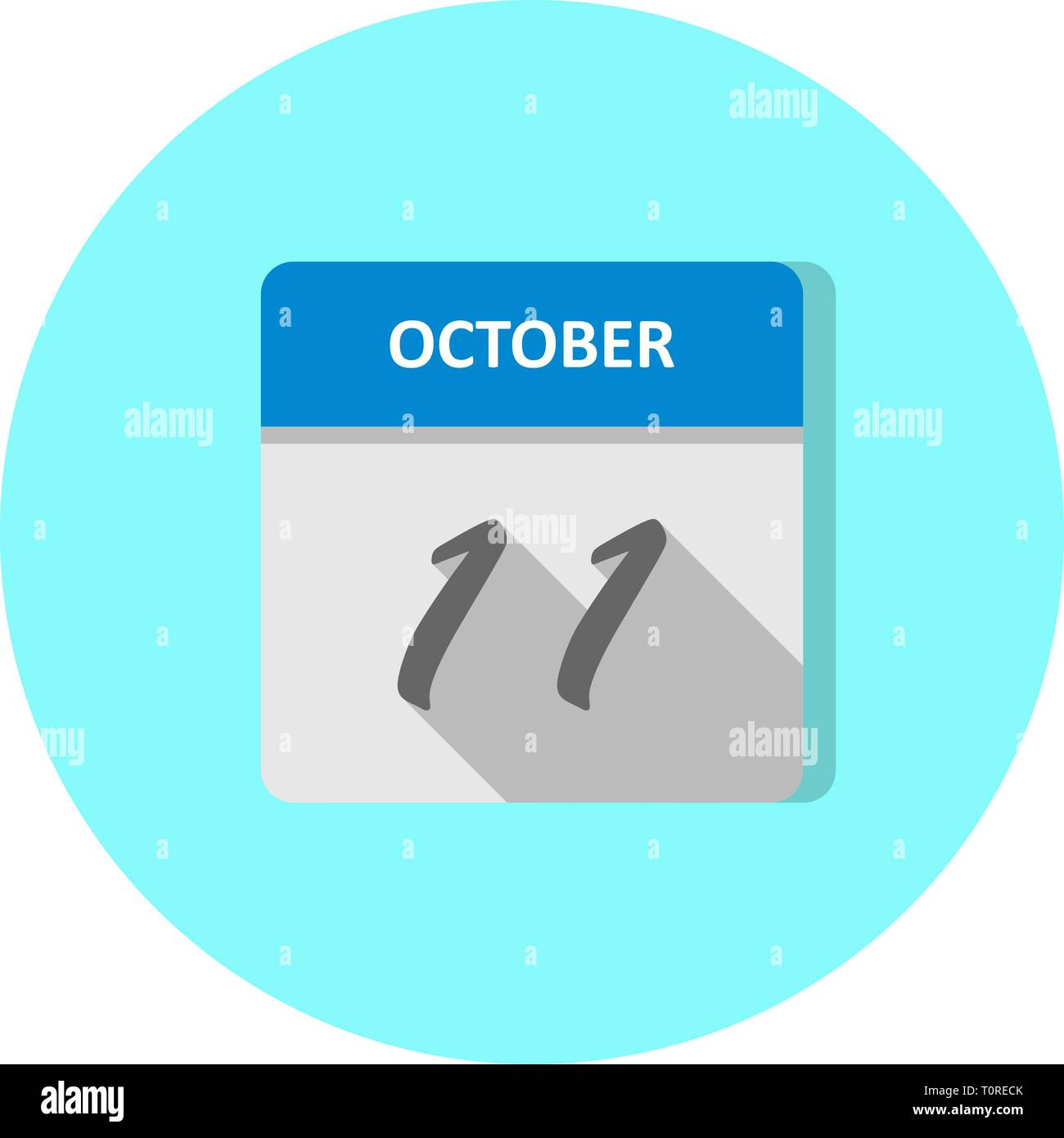October 11 calendar icon hi-res stock photography and images - Alamy