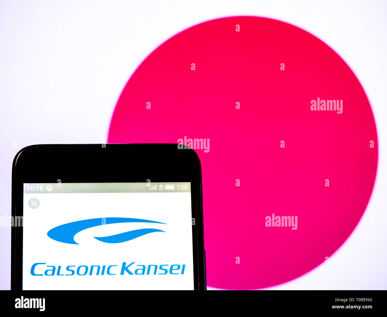 Calsonic Kansei Corporation logo seen displayed on smart phone Stock ...