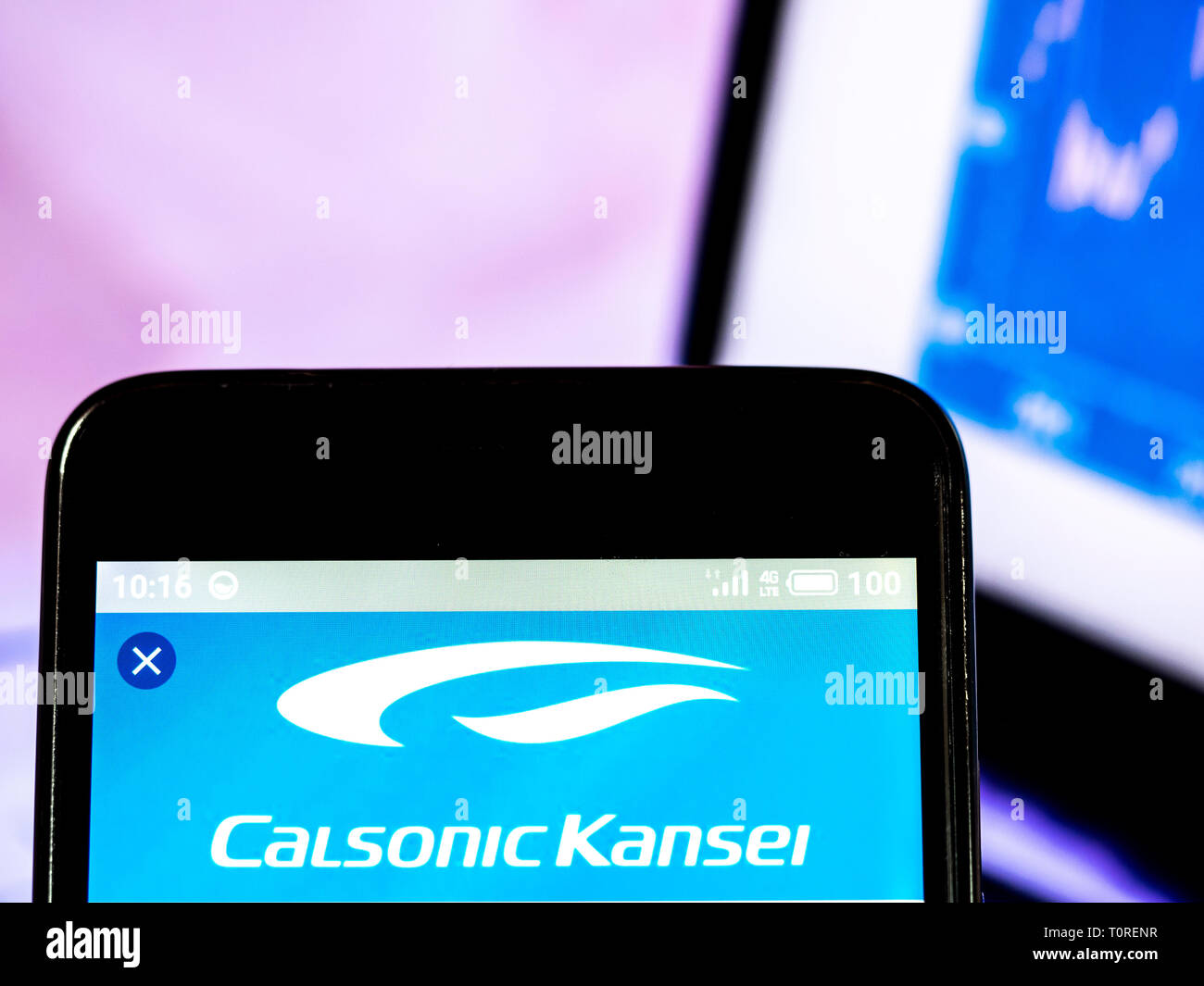 Calsonic Kansei Corporation logo seen displayed on smart phone Stock ...