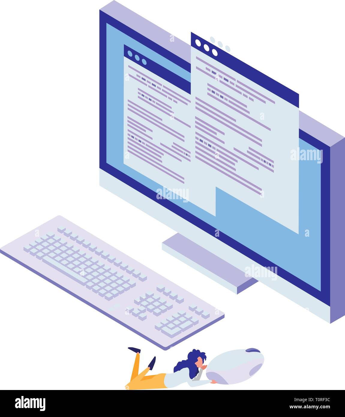 Front view mini pc Stock Vector Images - Alamy