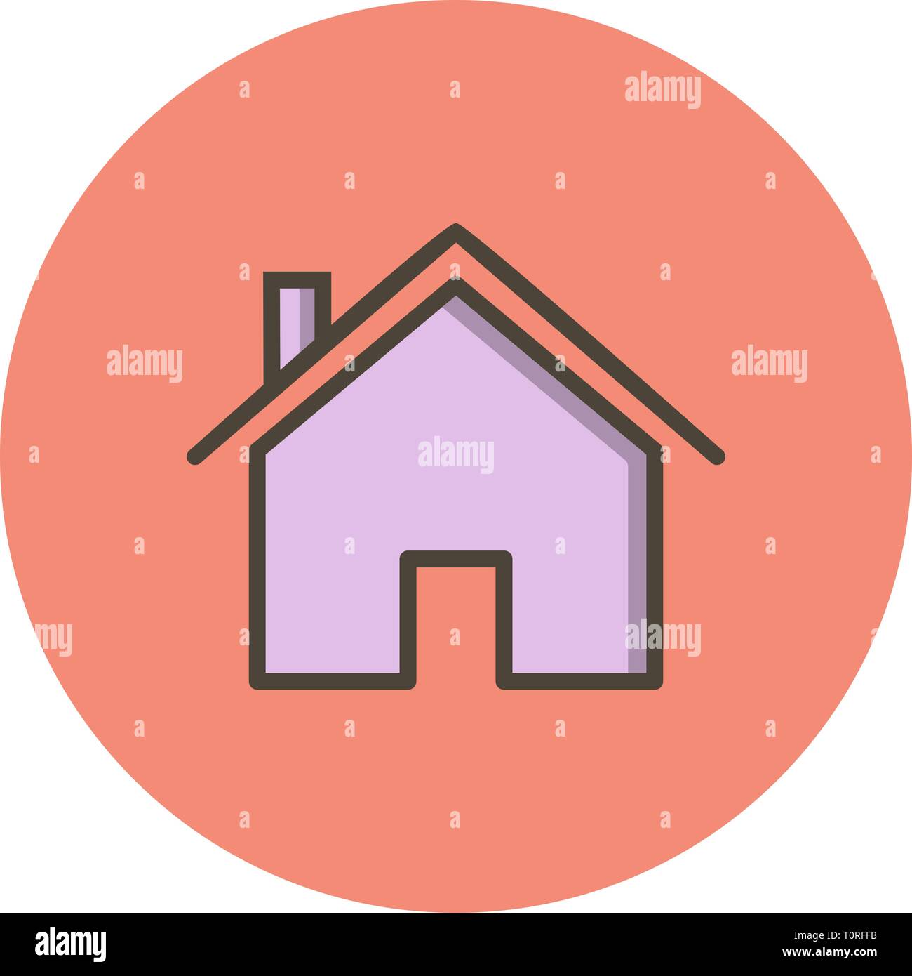 Illustration House Icon Stock Photo - Alamy