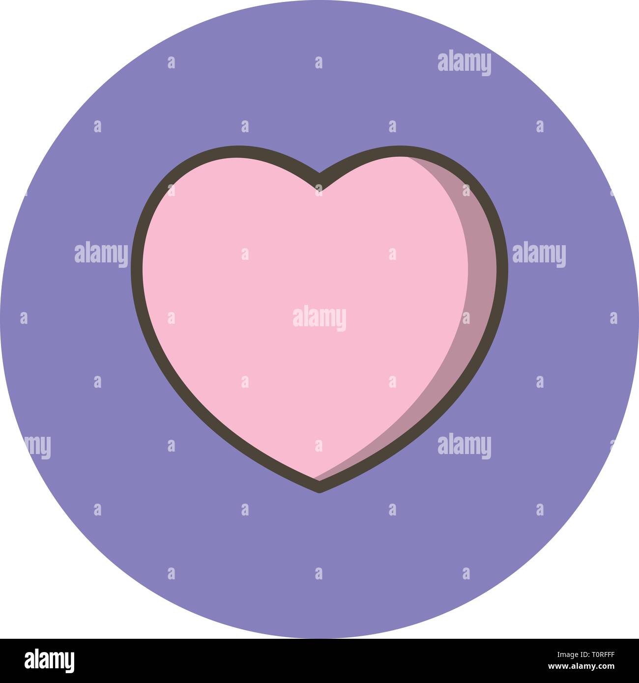 Illustration Heart Icon Stock Photo - Alamy