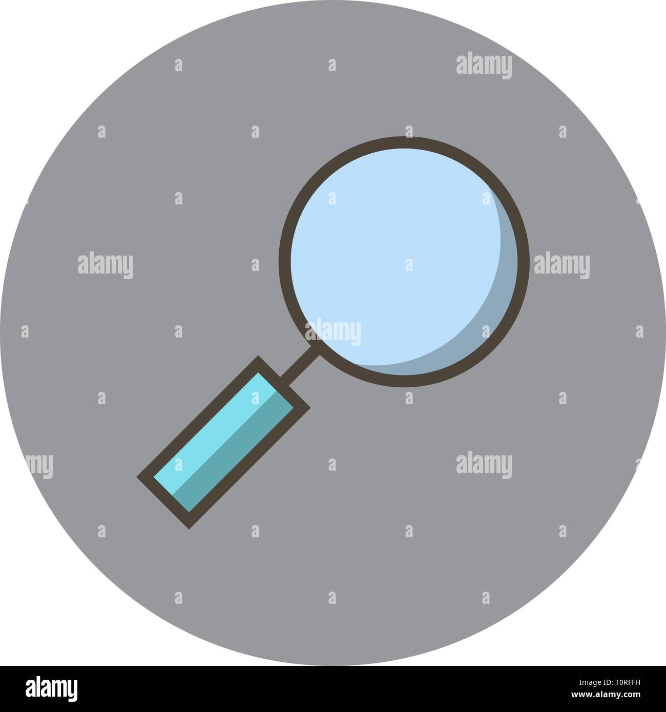 Illustration Magnifying Glass Icon Stock Photo - Alamy
