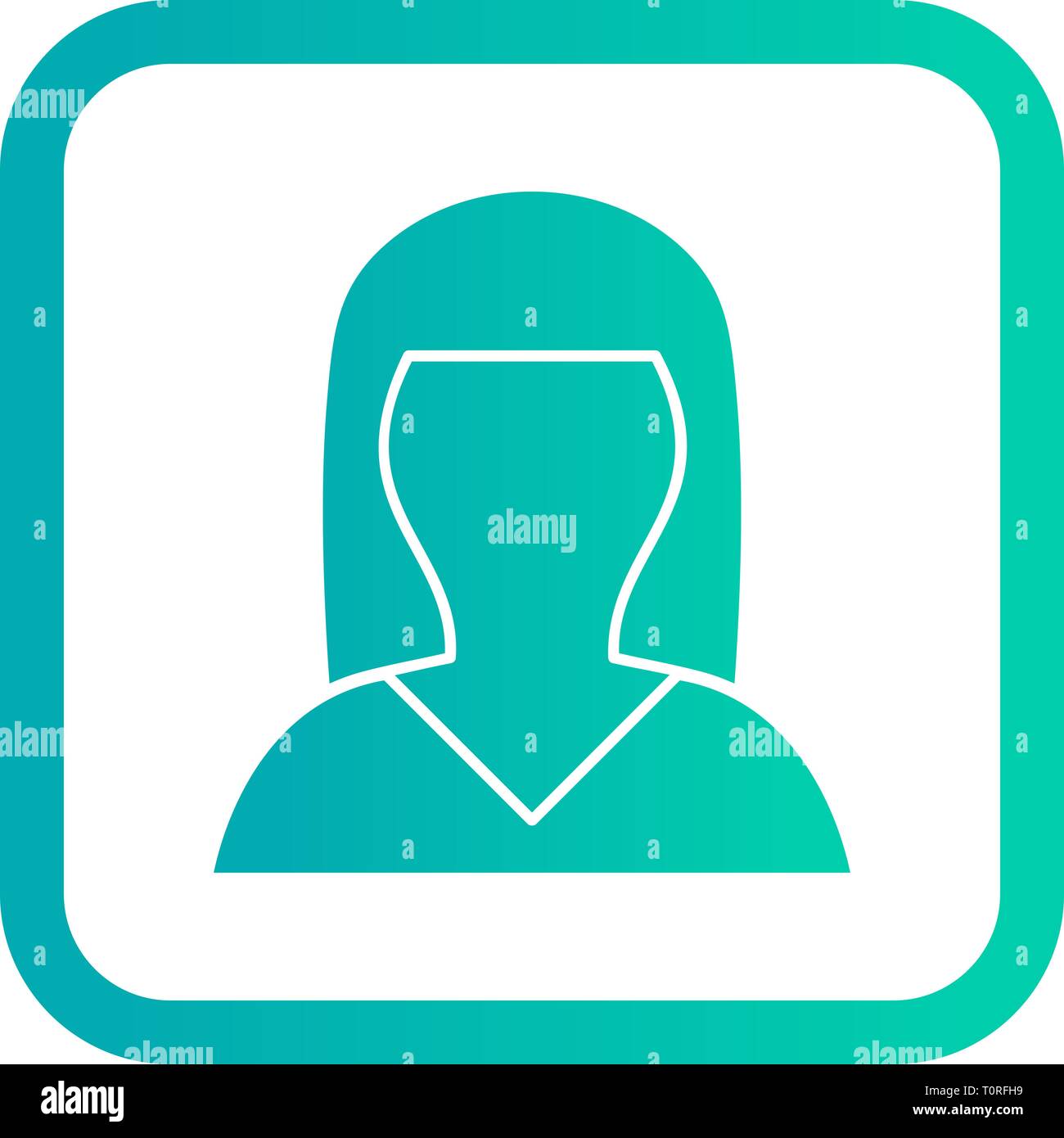 Illustration Female Avatar Icon Stock Photo - Alamy