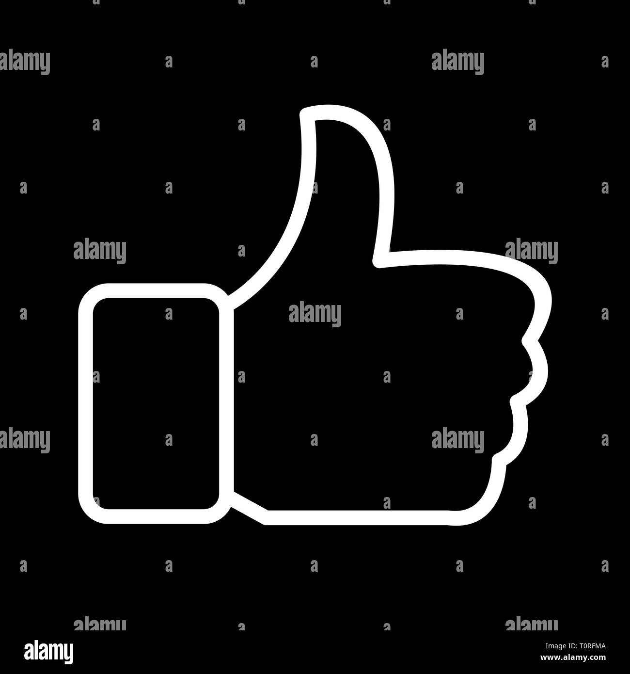 Thumbs up icon gradient hi-res stock photography and images - Alamy