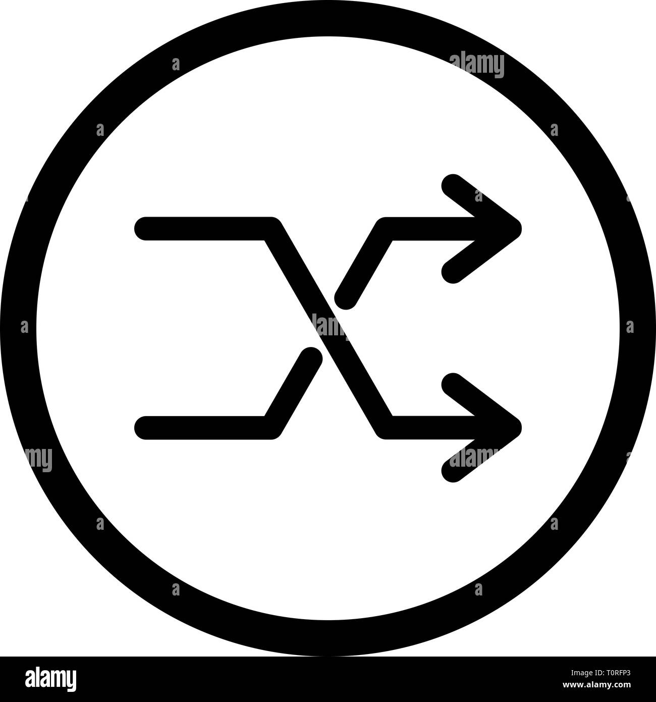 Illustration Shuffle Icon Stock Photo - Alamy