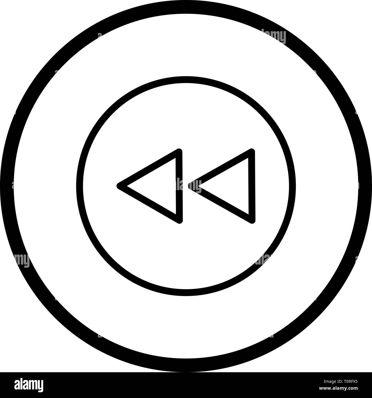 Illustration Back Icon Stock Photo - Alamy